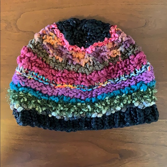 Covington | Accessories | Boucle Yarn Rainbow Beanie Winter Hat Osfm ...